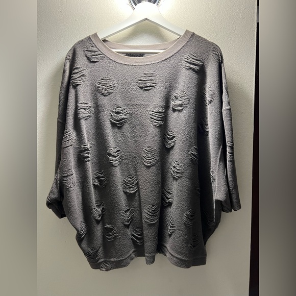 Tops | Zara Distressed Top | Poshmark